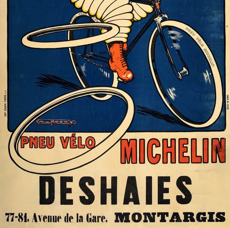 Unknown - Original Antique Michelin Poster Pneu Velo Michelin Man ...