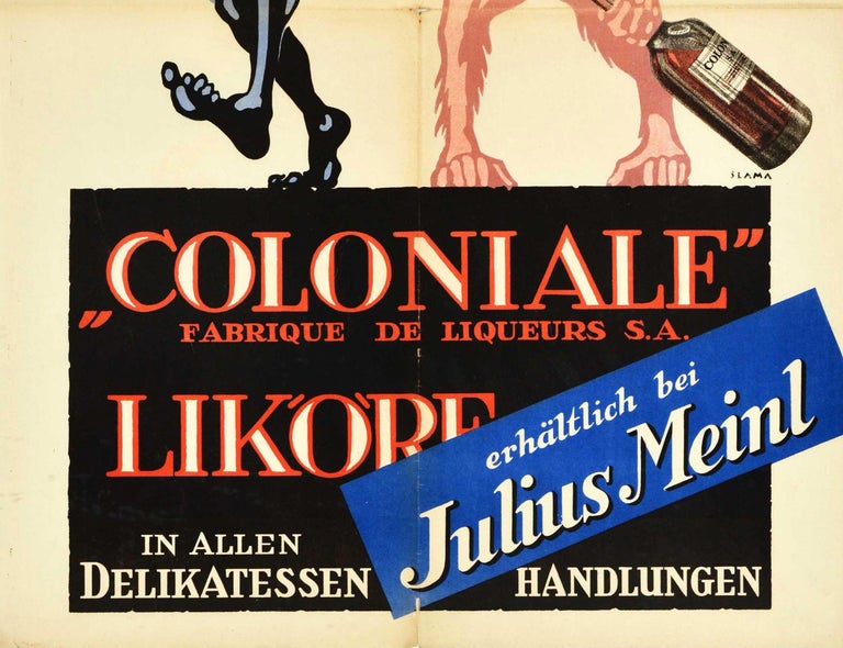Unknown - Original Antique Poster Coloniale Liqueurs Julius Meinl Drink ...