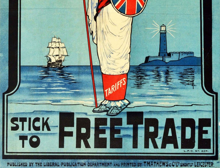 Unknown - Original Antique Poster Liberals Tariff Reform Free Trade ...