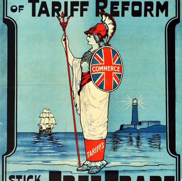 Unknown - Original Antique Poster Liberals Tariff Reform Free Trade ...