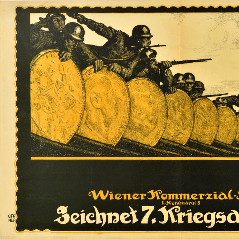 Unknown - Original Antique War Poster 7 War Loan Austria Wiener ...