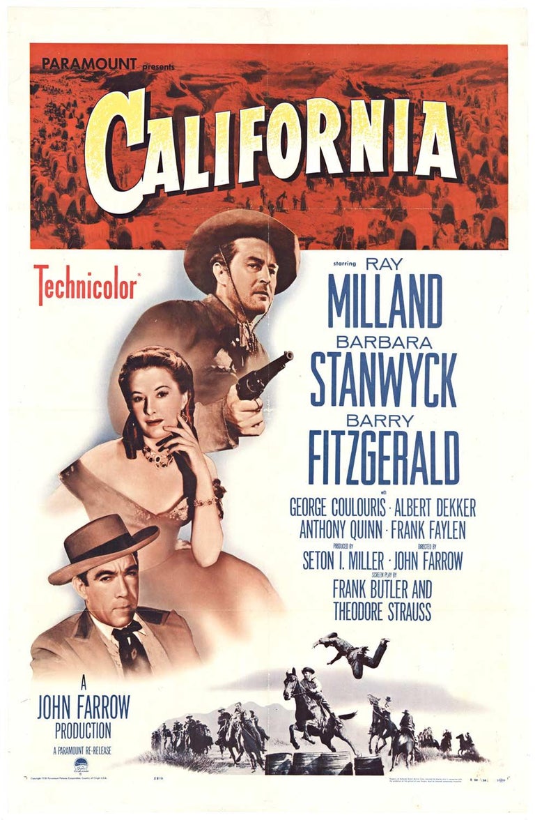 Unknown - Original "California" vintage western movie poster US 1-sheet ...
