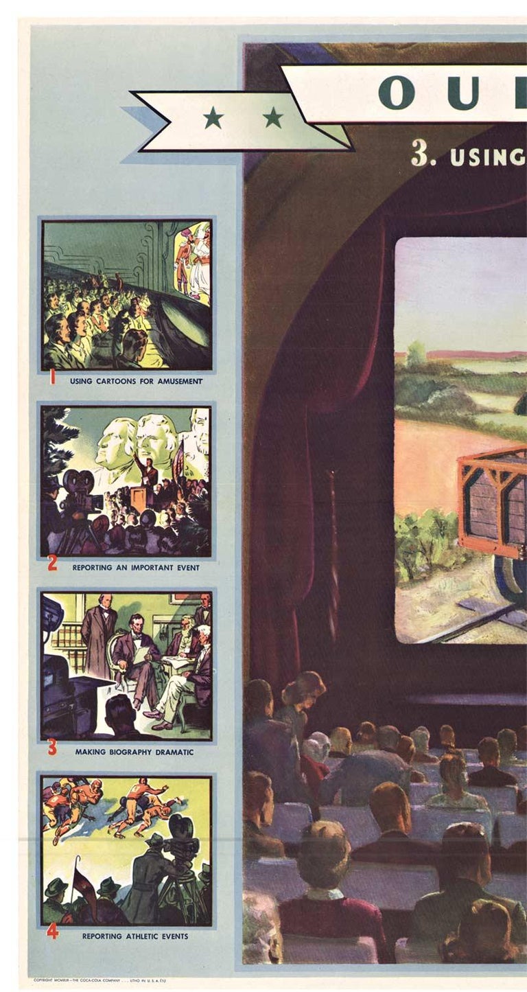 Unknown - Original Coca Cola "Our America #3 Motion Pictures vintage ...