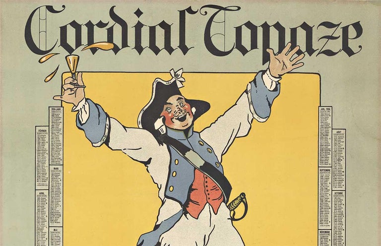Unknown - Original Cordial Topaze, original 1924 lithograph linen ...