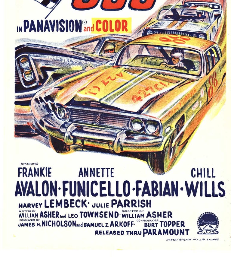 Unknown - Original "Fireball 500" movie insert vintage poster 1966 For ...
