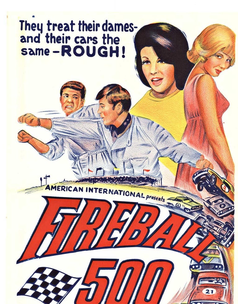 Unknown - Original "Fireball 500" movie insert vintage poster 1966 For ...