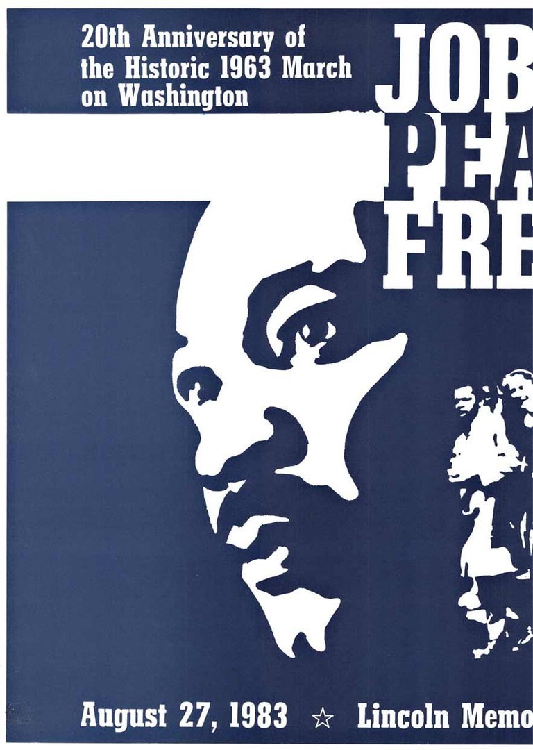 Unknown - Original "Jobs, Peace Freedom" vintage poster. 20th ...