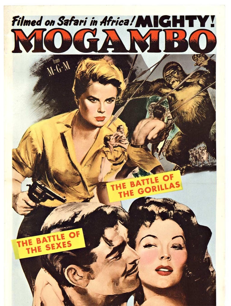 Unknown - Original 'Mogambo' movie poster insert, 1953, linen backed w ...