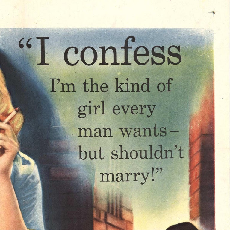 Unknown - Original "One Girl''s Confession" US 1-sheet vintage poster ...