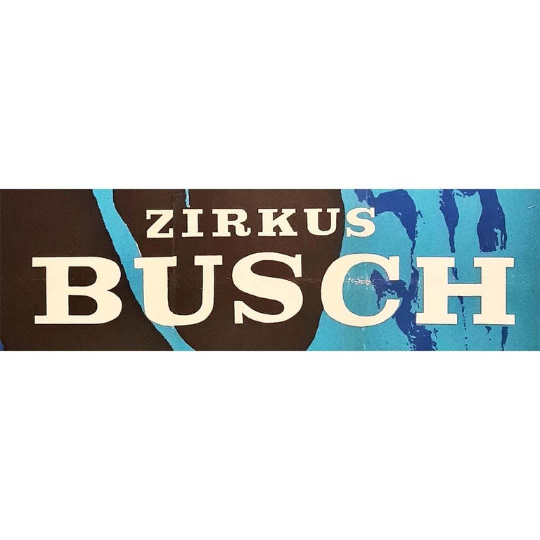 Unknown - Original poster for the Busch Circus representing a black ...