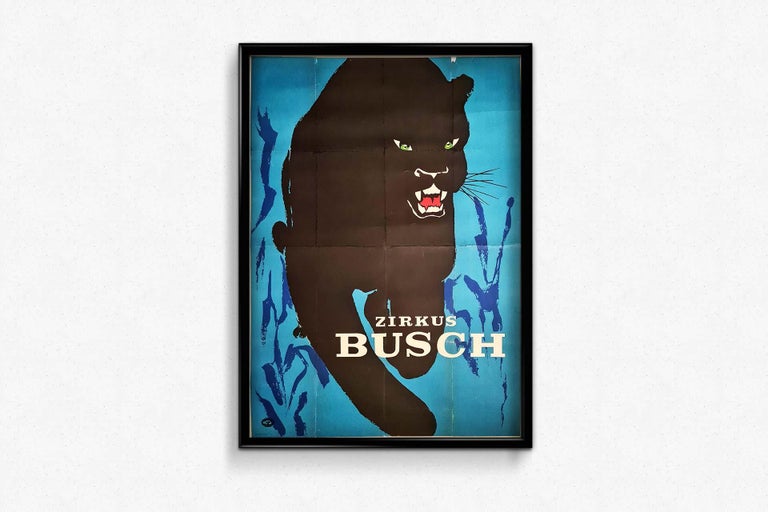 Unknown - Original poster for the Busch Circus representing a black ...