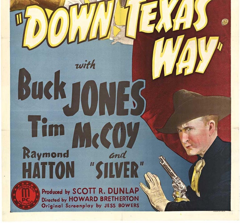 Unknown - Original 'The Rough Riders' "Down Texas Way" original 1-sheet ...