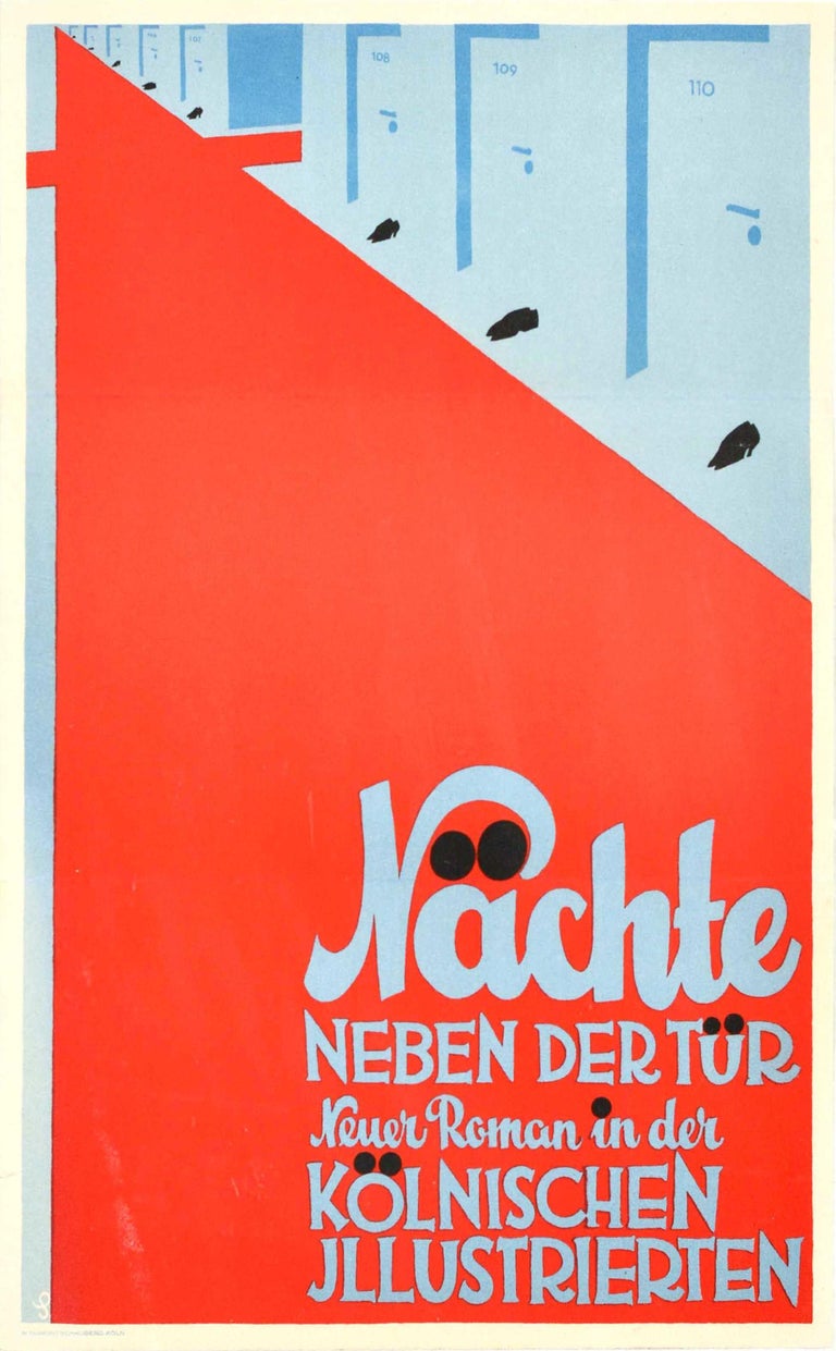 Unknown - Original Vintage Advertising Poster Nachte Neben Der Tur Koln ...