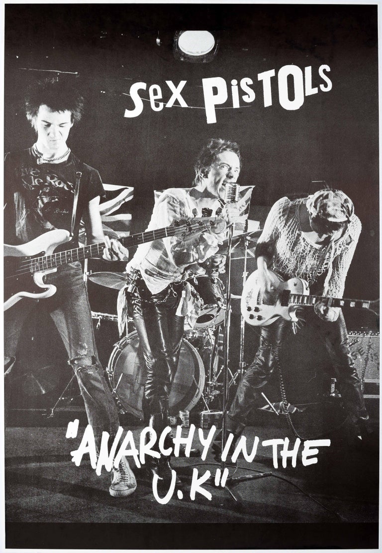 Unknown Original Vintage Advertising Poster Sex Pistols Anarchy In