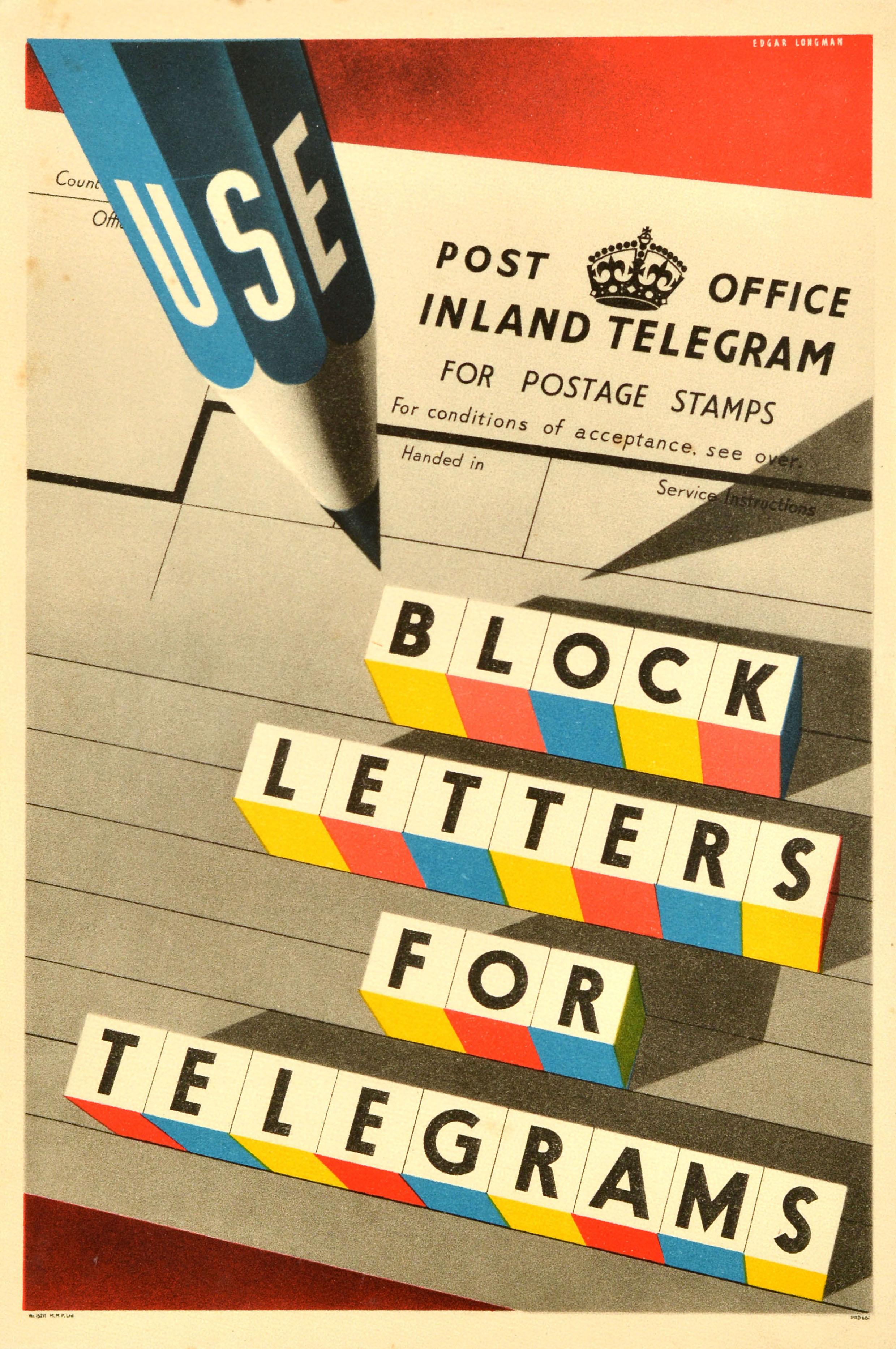 Unknown - Original Vintage Advertising Poster Use Block Letters For ...