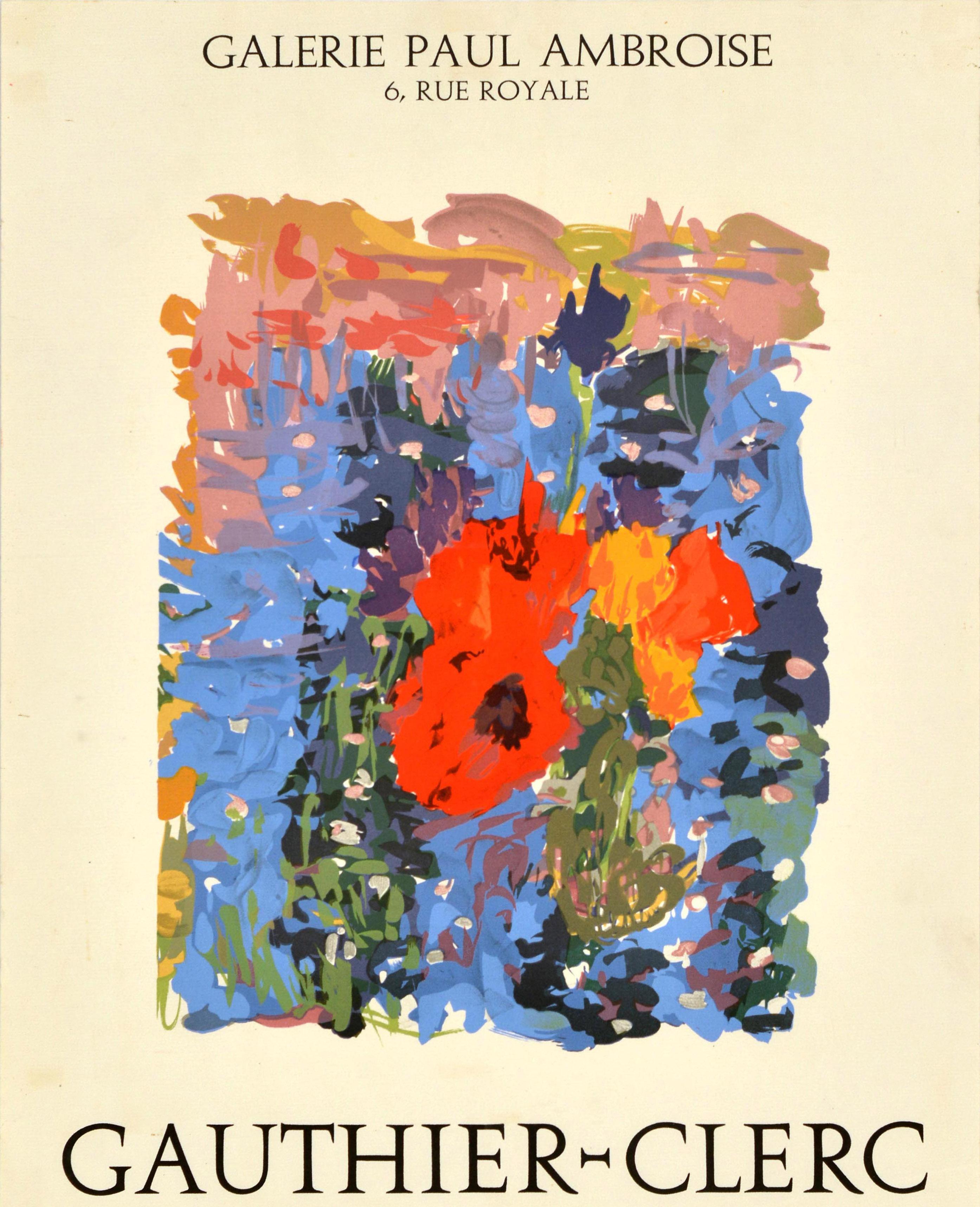 Unknown - Original Vintage Art Exhibition Poster Gauthier Clerc 1962 ...