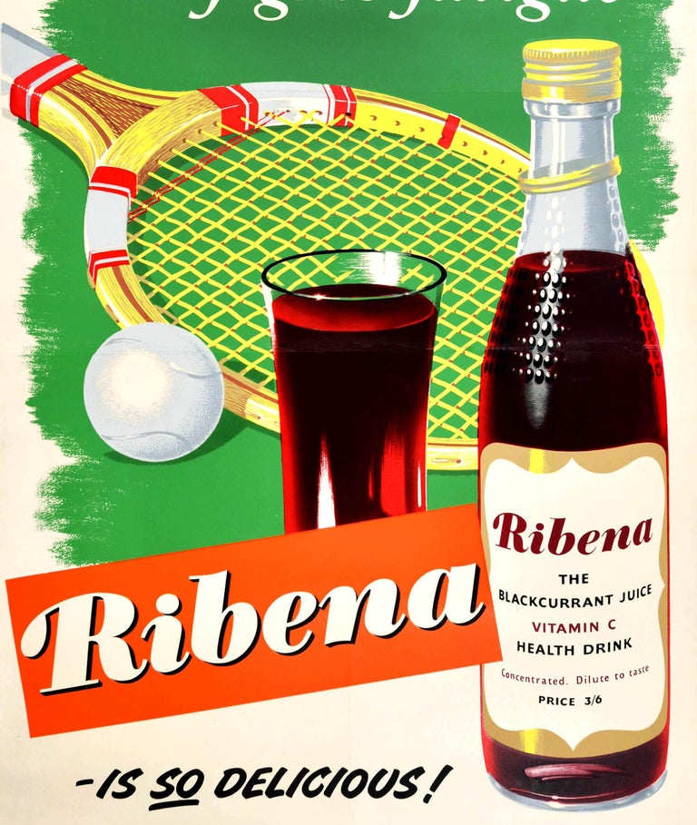 Unknown - Original Vintage Drink Poster For Ribena Refreshes Fights ...