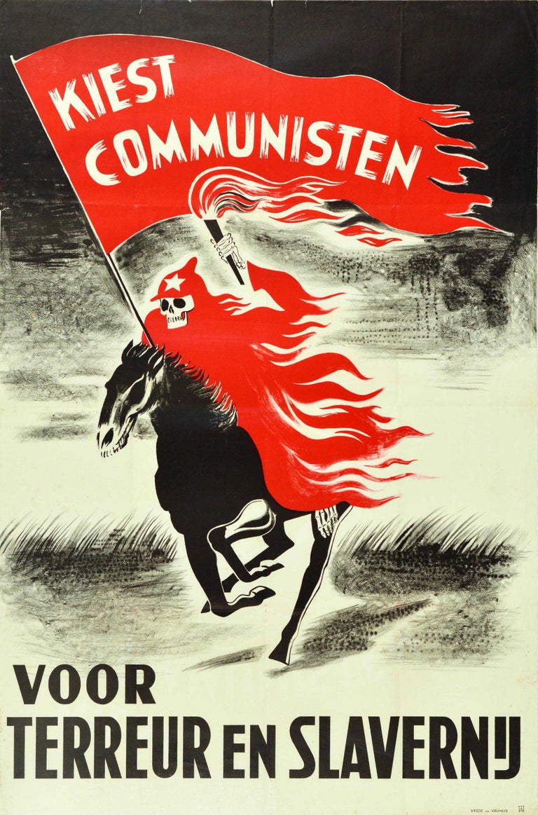 Unknown - Original Vintage Dutch Election Propaganda Poster Communism ...