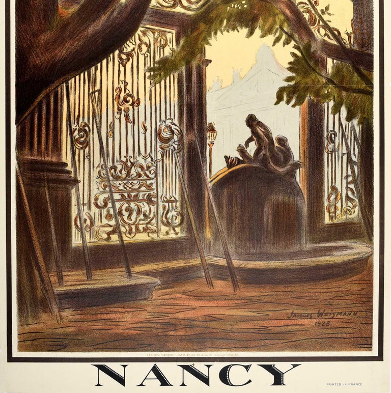 Unknown - Original Vintage French Eastern Railway Travel Poster Nancy ...