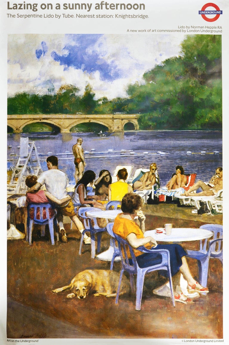 Unknown - Original Vintage London Underground Poster Serpentine Lido ...