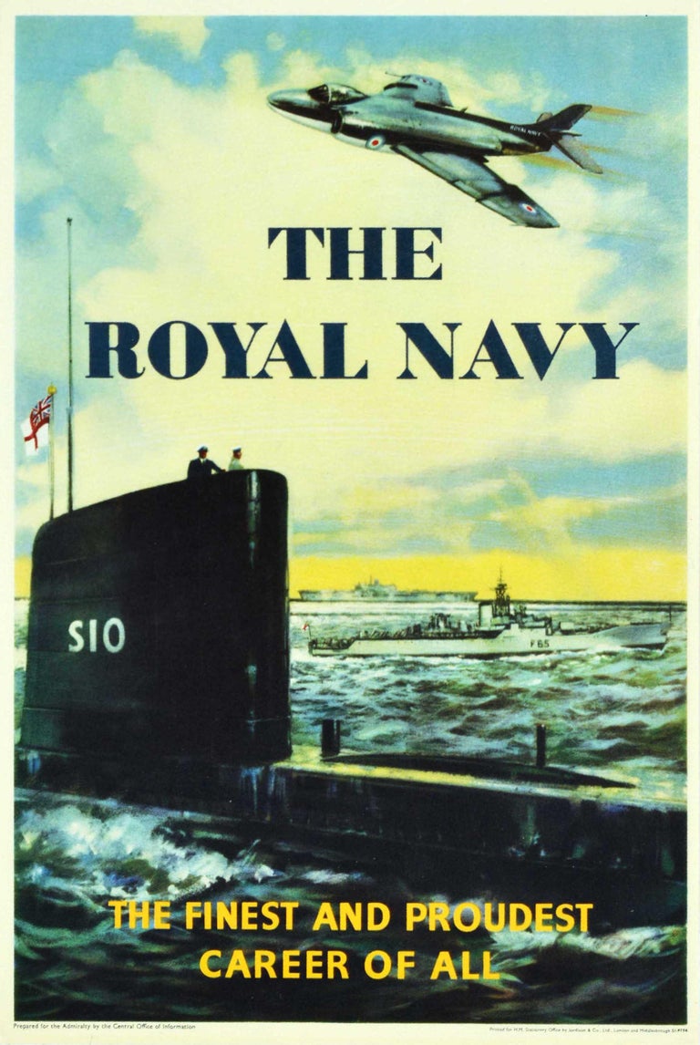 Unknown - Original Vintage Military Poster The Royal Navy Fine Proud ...