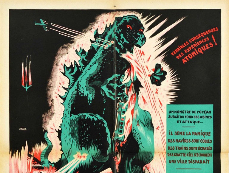 Unknown - Original Vintage Movie Poster Godzilla French Science Fiction ...