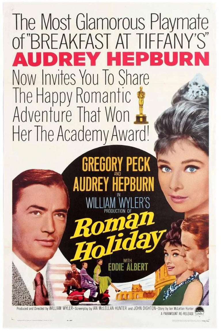 Unknown - Original Vintage Movie Poster Roman Holiday Audrey Hepburn ...