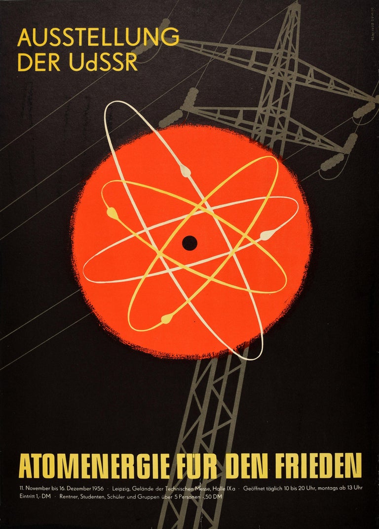 Unknown - Original Vintage Poster Atomic Energy For Peace USSR ...