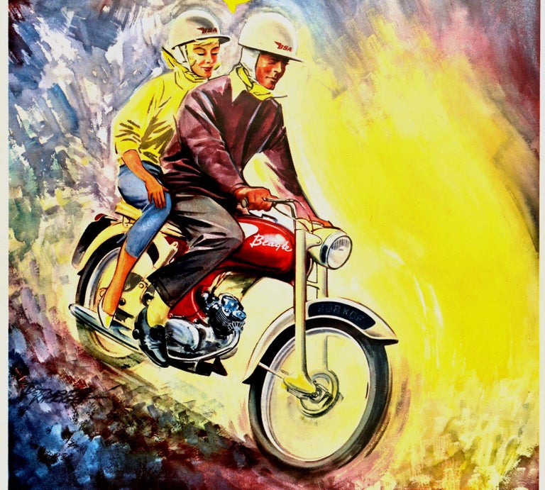 Unknown - Original Vintage Poster BSA Beagle Motorcycle Art Ultra ...