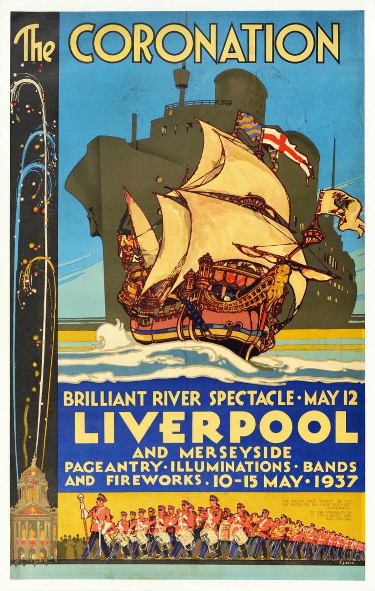 Unknown - Original Vintage Poster Coronation King George VI Queen ...