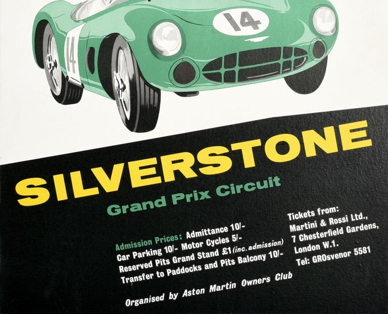 Unknown - Original Vintage Poster Silverstone Grand Prix Race Martini ...