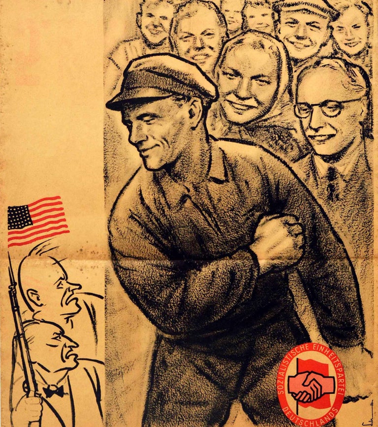 Unknown - Original Vintage Poster Socialist Unity Party Of Germany SED ...