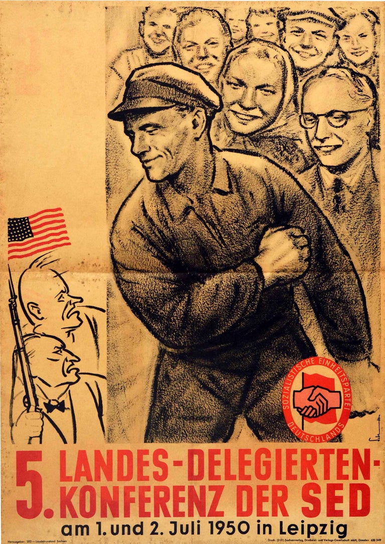 Unknown - Original Vintage Poster Socialist Unity Party Of Germany SED ...