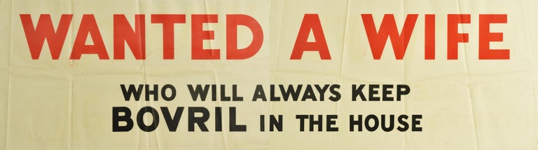 Unknown - Original Vintage Poster Wanted A Wife Who Will Always Keep ...