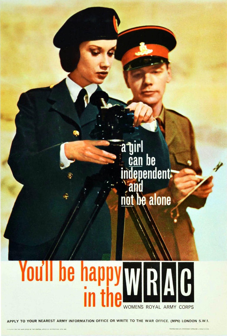 Unknown - Original Vintage Poster You'll Be Happy In The WRAC Women's ...