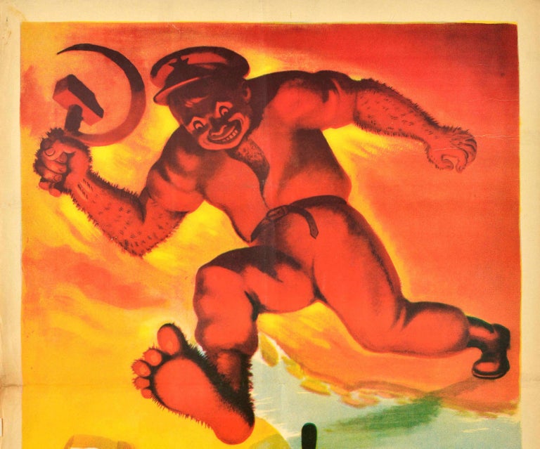Unknown - Original Vintage Propaganda Poster Communism Needs A Boot Italian Elections For Sale ...