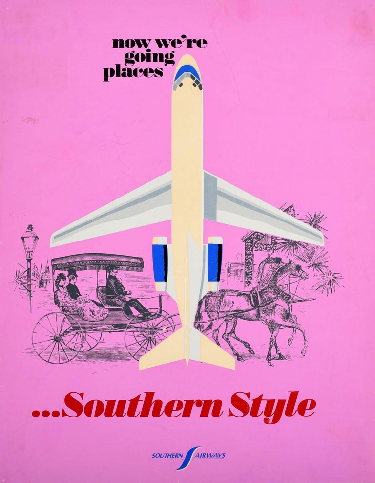 Unknown - Original Vintage Southern Airways Poster Now We're Going ...