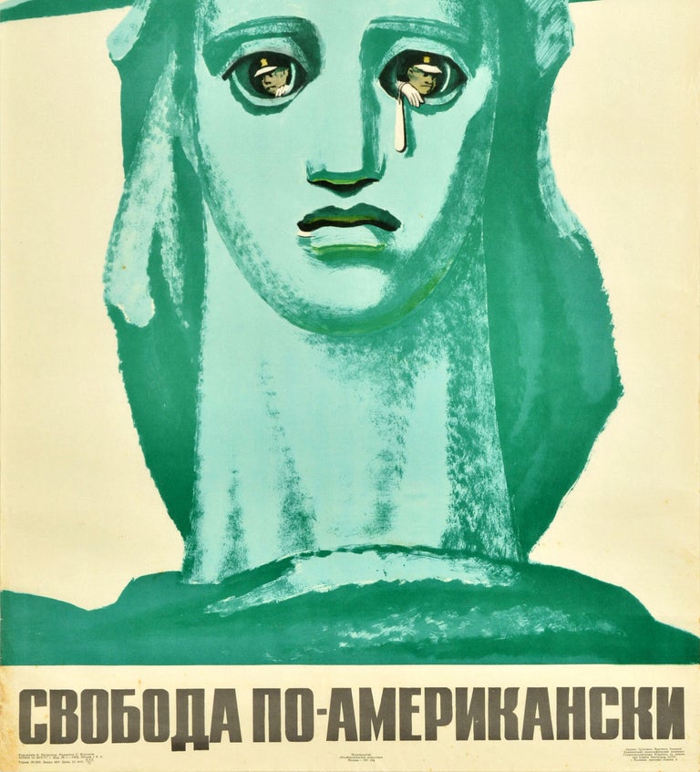 Unknown - Affiche de propagande vintage originale de la guerre froide ...