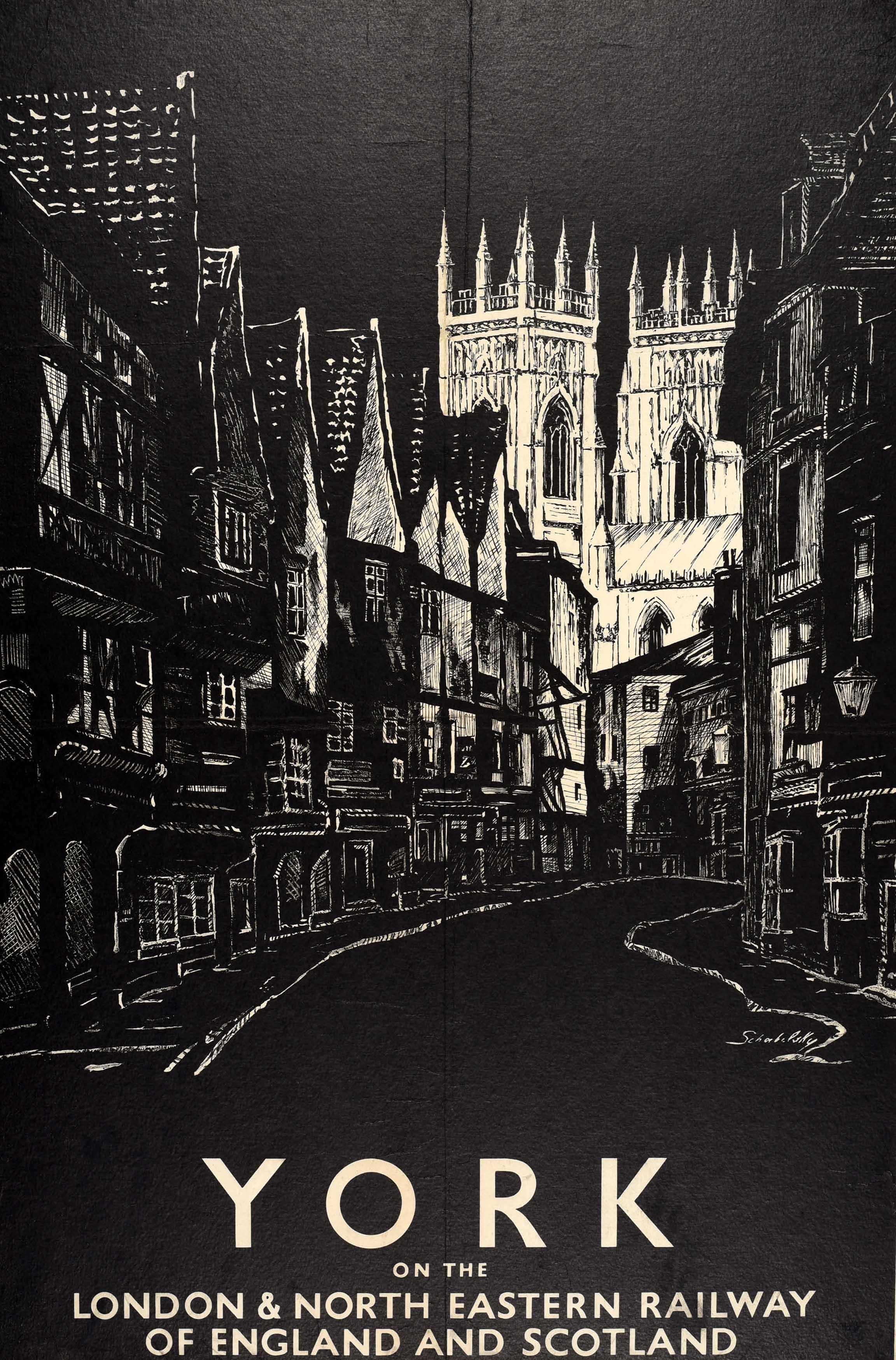 Unknown - Original Vintage Train Travel Poster York Minster LNER ...