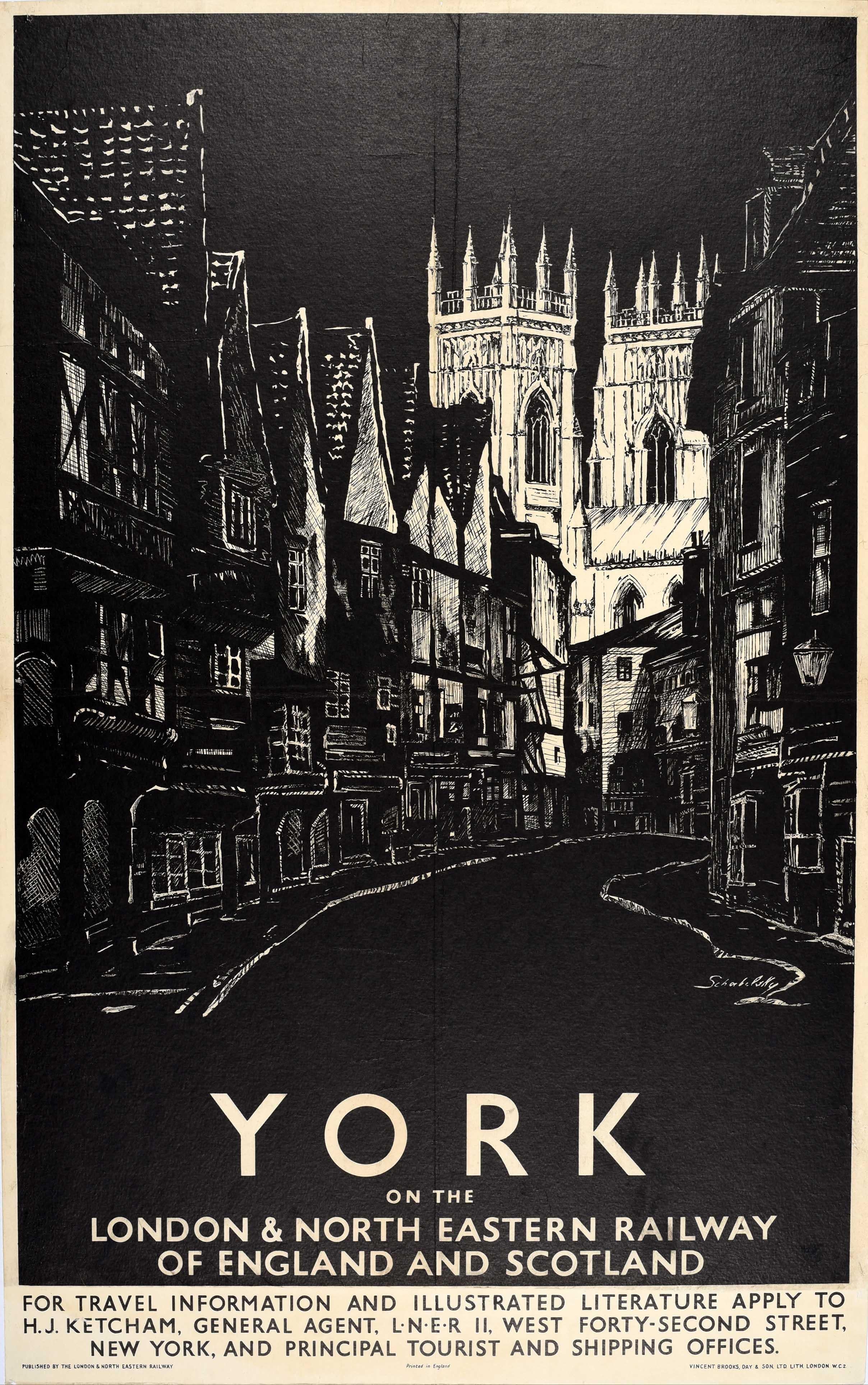 Unknown - Original Vintage Train Travel Poster York Minster LNER ...