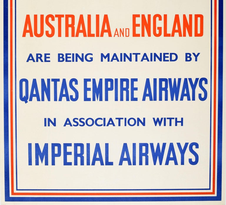 Unknown - Original Vintage Travel Advertising Poster Flying Boat ...