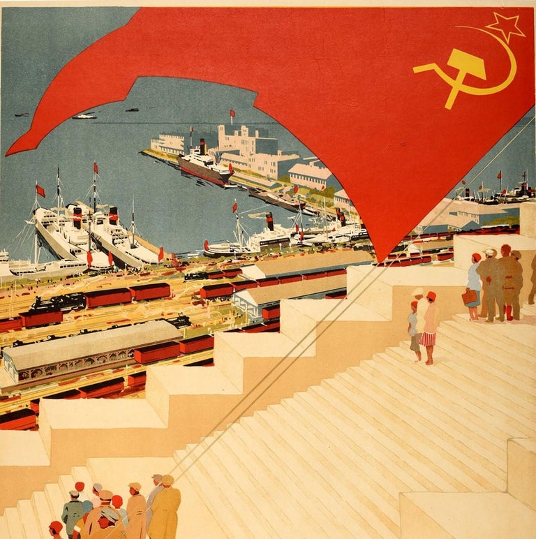 Unknown - Original Vintage USSR Travel Intourist Poster Odessa Black ...