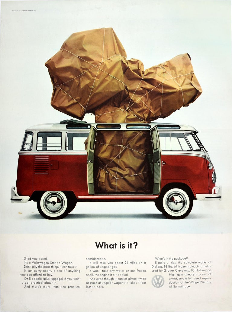 Unknown - Original Vintage Volkswagen Poster VW Camper Van Station ...
