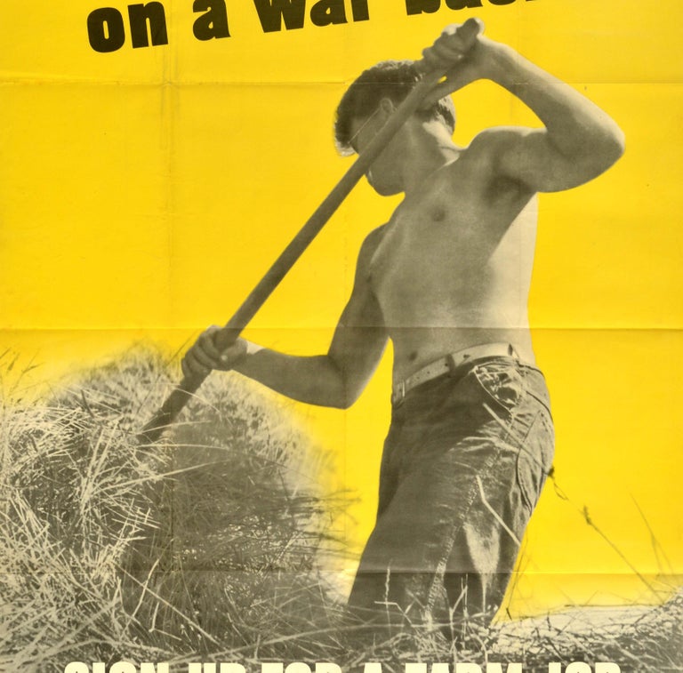 Unknown - Original Vintage WWII Poster Put Your Muscle On A War Basis ...