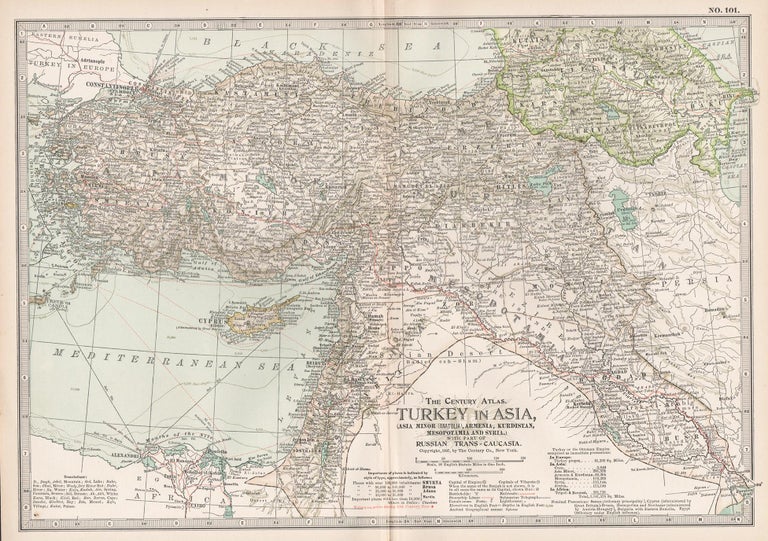 Unknown - Part of Turkey in Asia, Arabia, Oman and Aden. Century Atlas ...