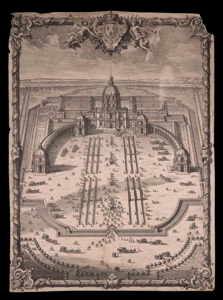 Unknown - Project for Les Invalides - Original Etching - 17th Century ...
