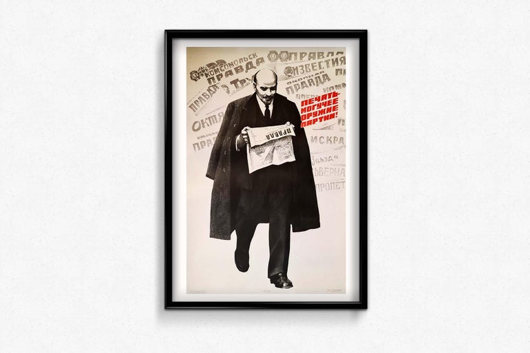 Unknown - Rare original Soviet Union propaganda poster - Lenin - Pravda ...