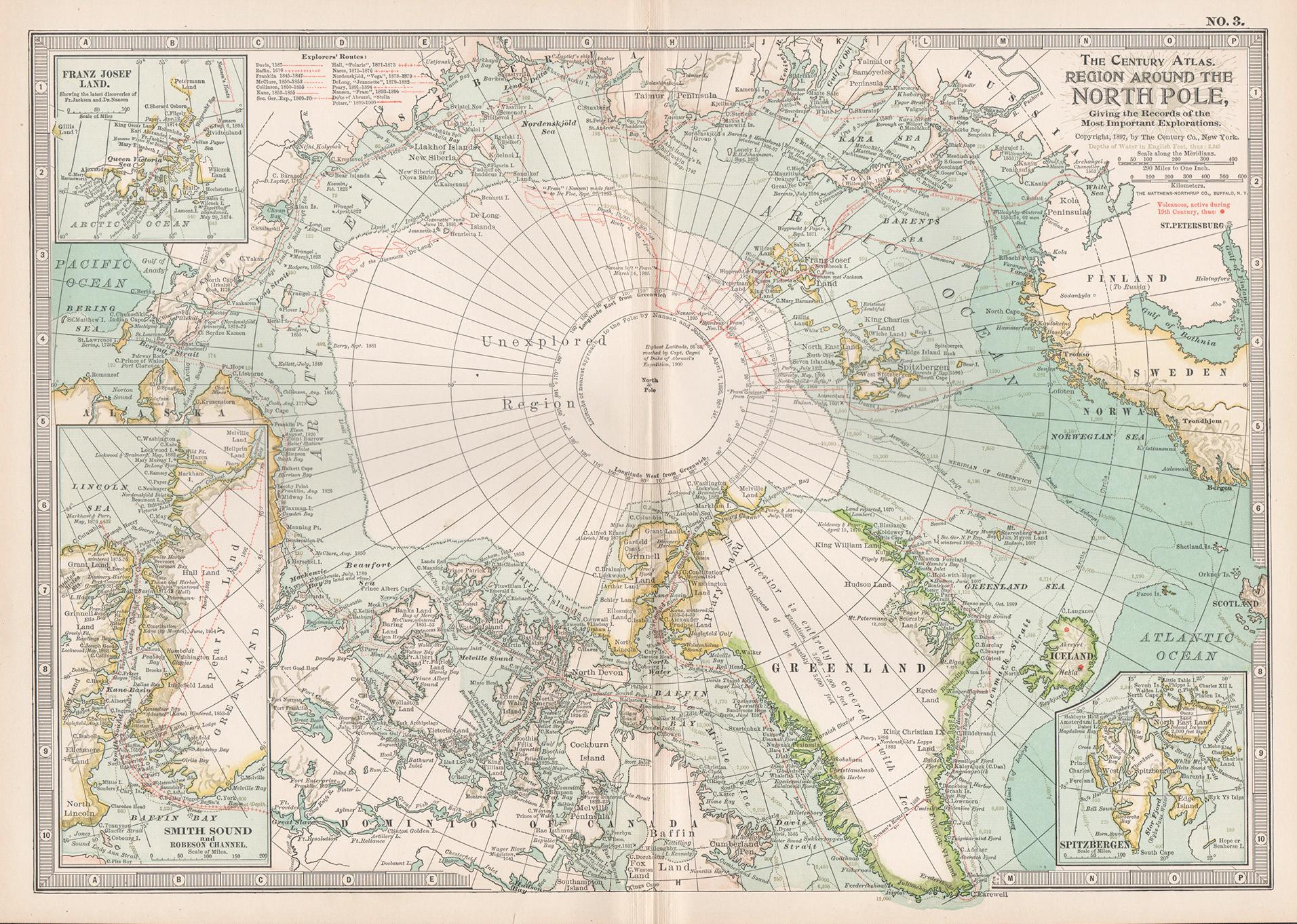 Unknown - Region Around the North Pole. Century Atlas antique vintage ...