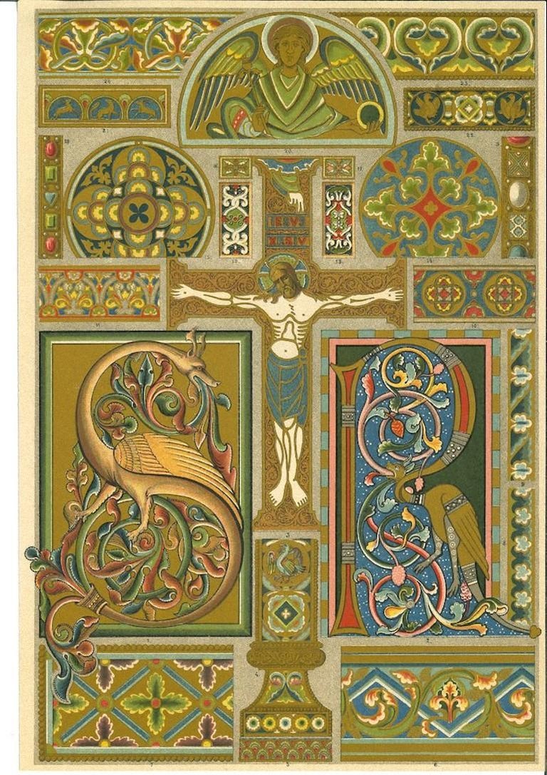 Unknown - Roman Decorative Motifs - Vintage Chromolithograph - Early ...