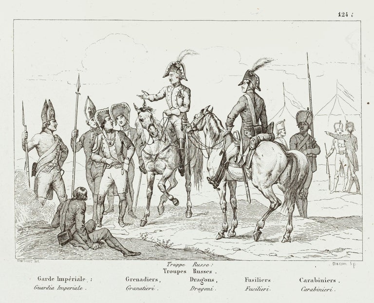 Unknown - Russian Guards - Lithograph - 19th Century For Sale at 1stDibs